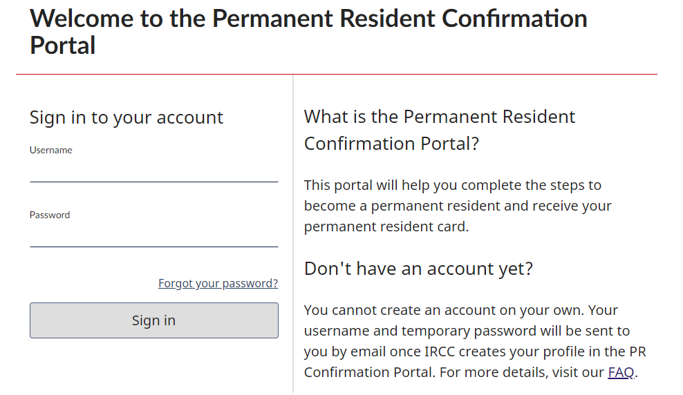 加拿大境内获批的PR身份激活方式Permanent residence confirmation portal - 加拿大签证与移民 - 飞 ...